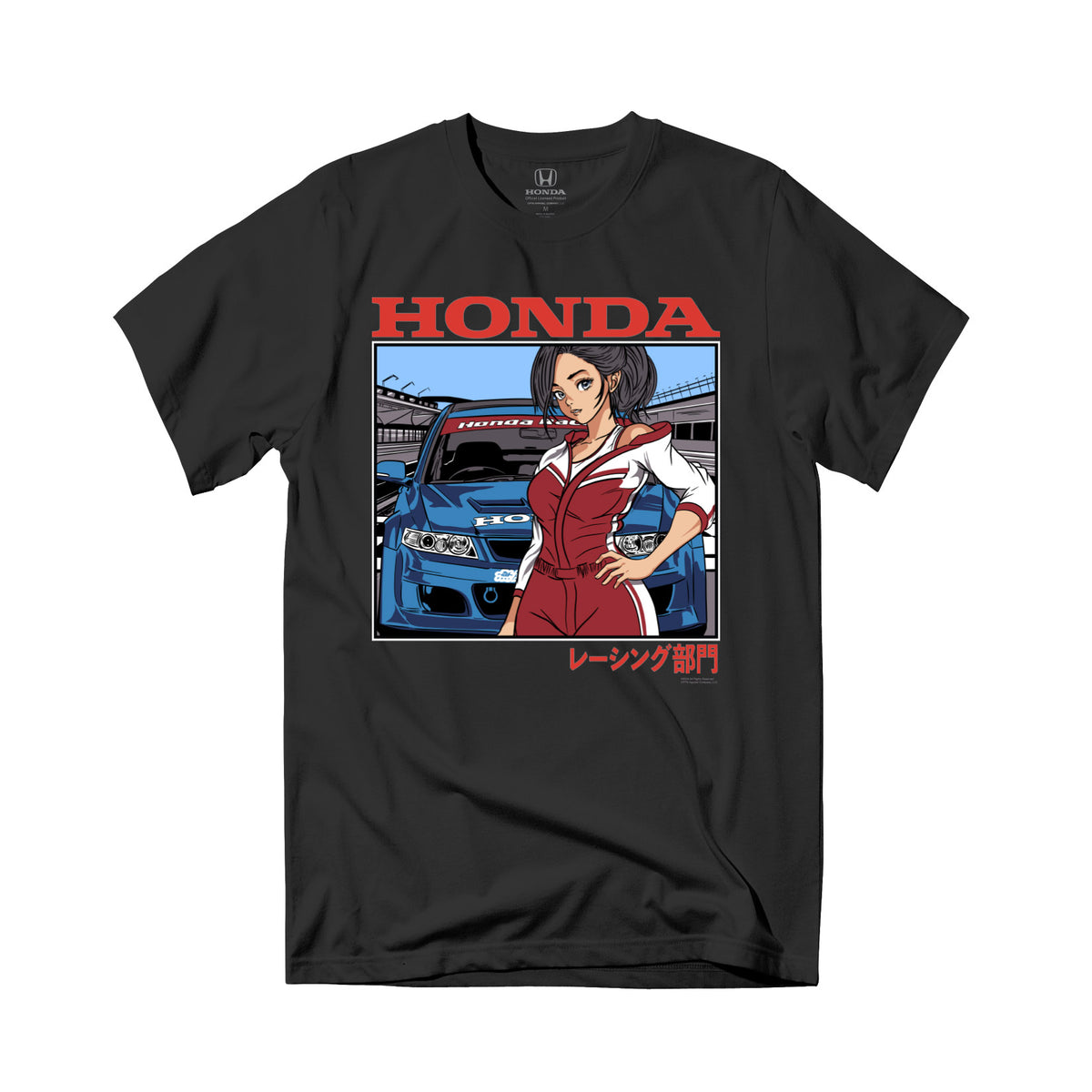 Honda Track Star Tee - Black - Honda by CPTN Apparel Company, LLC